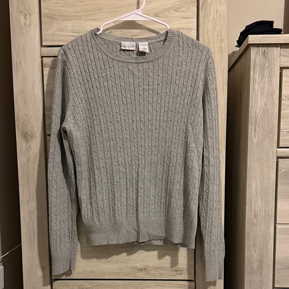 Kim Rogers | Sweaters | Kim Rogers Gray Cable Knit Sweater | Poshmark